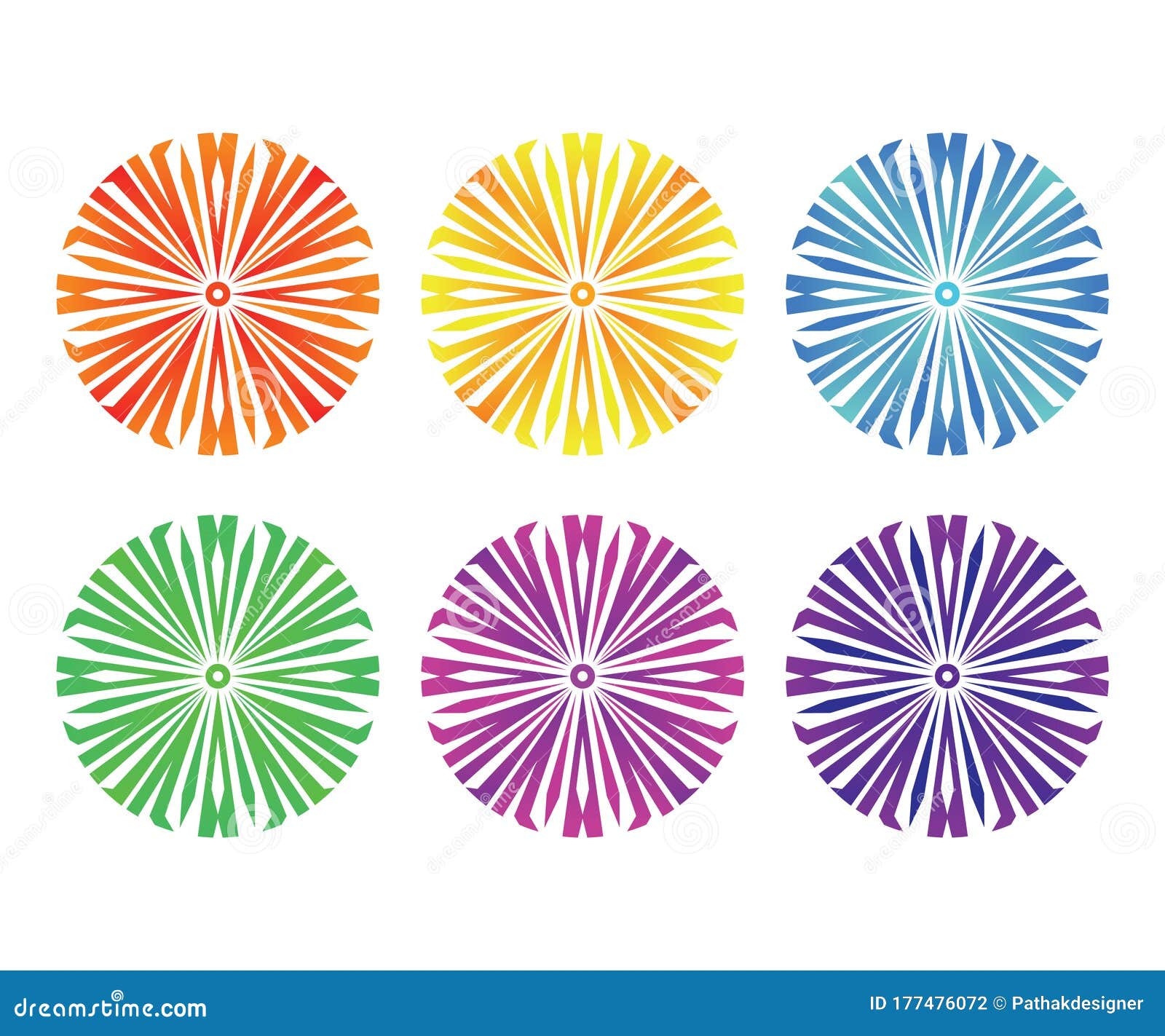 Abstract Artistic Creative Multiple Floral Circle Stock Vector ...