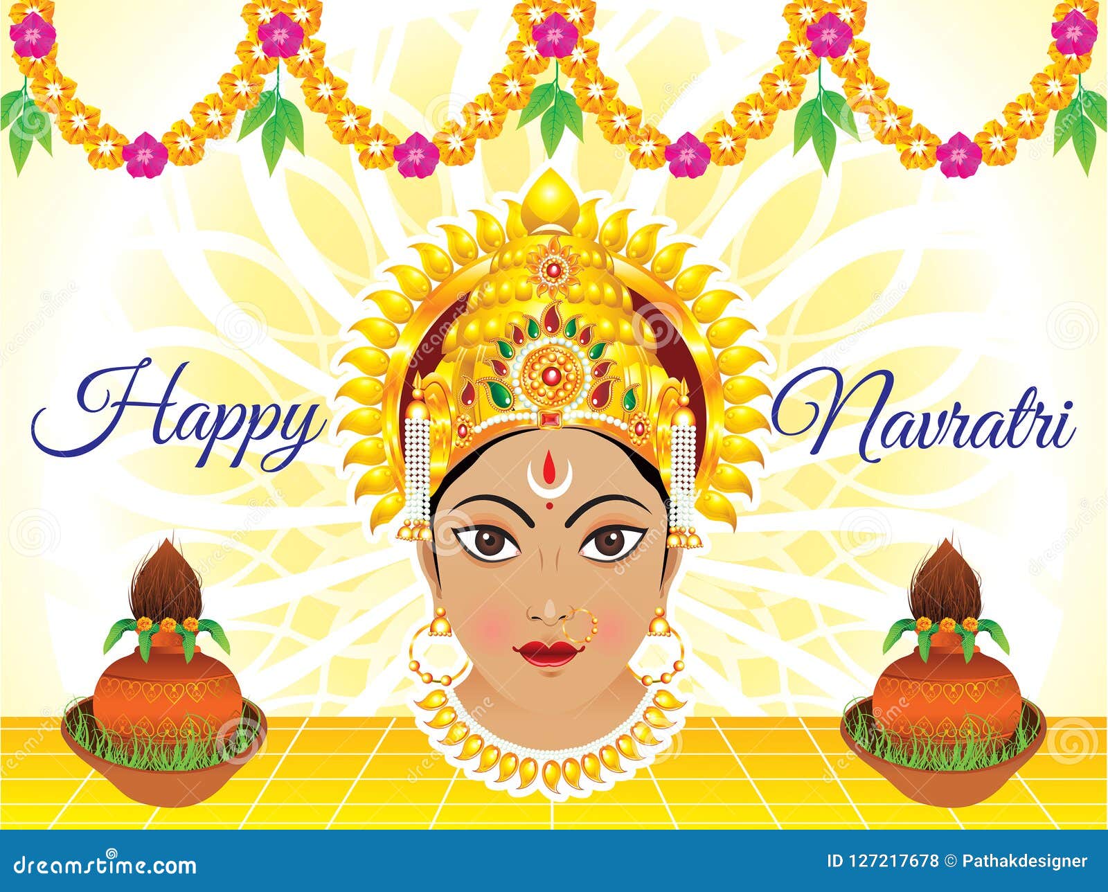 Abstract Artistic Creative Navratri Background Stock Vector ...