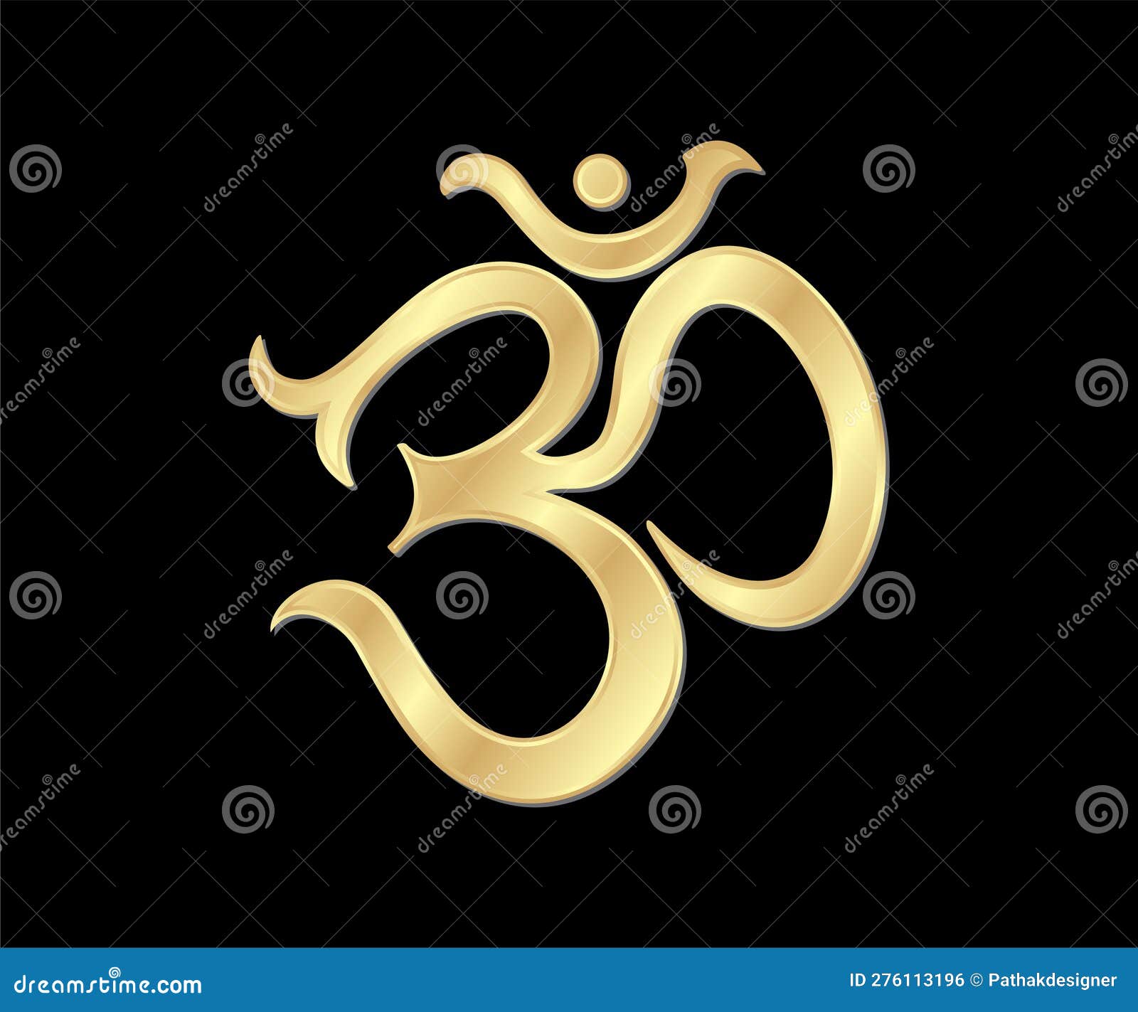 Abstract Artistic Creative Om Text Stock Vector - Illustration of ...