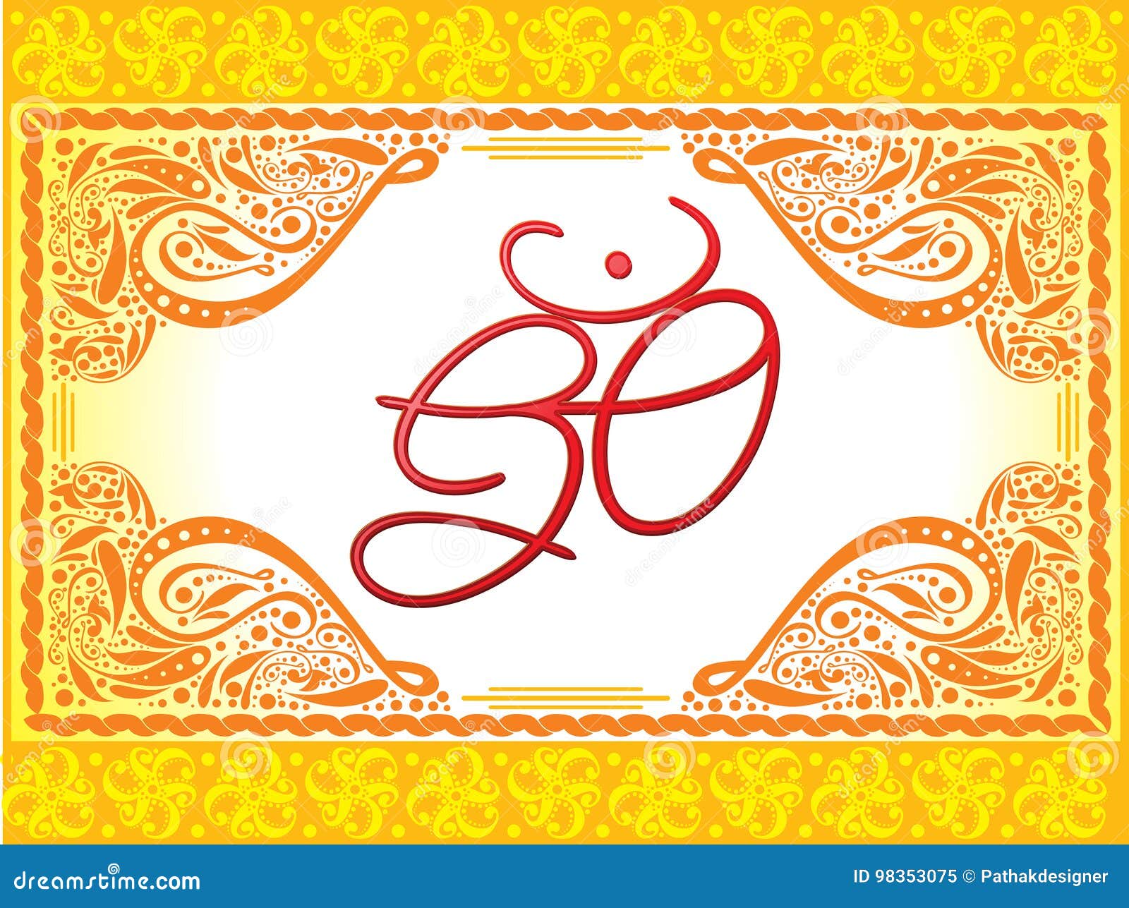 Abstract Artistic Creative Om Text Stock Vector - Illustration of ...
