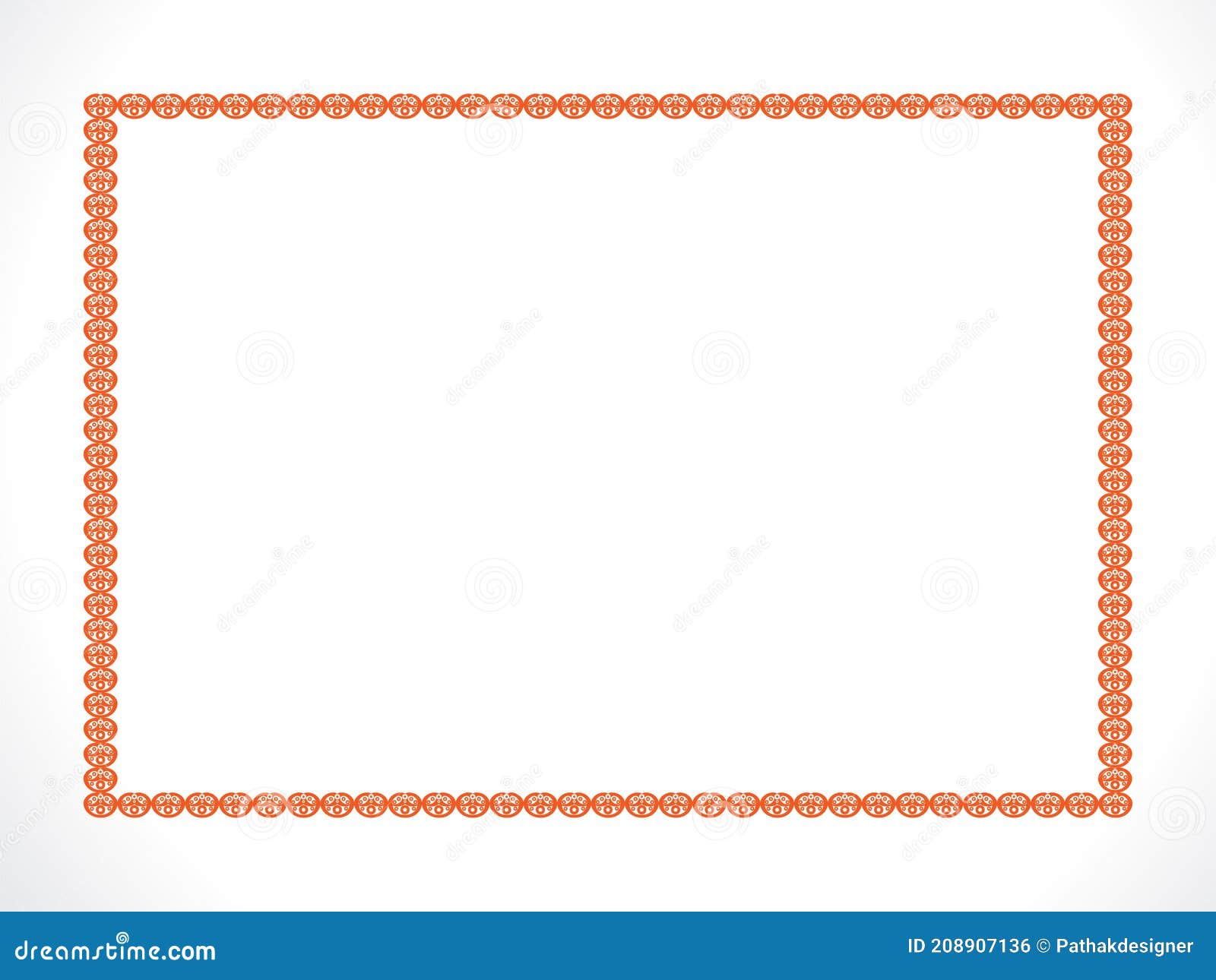 Abstract Artistic Creative Orange Border Stock Vector - Illustration of ...