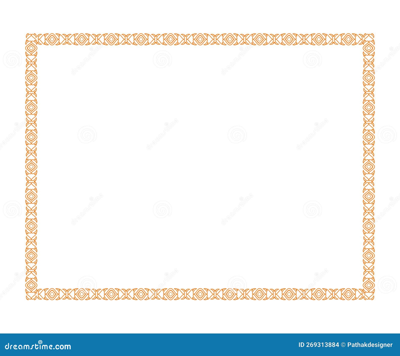 Abstract Artistic Creative Orange Border Stock Vector - Illustration of ...