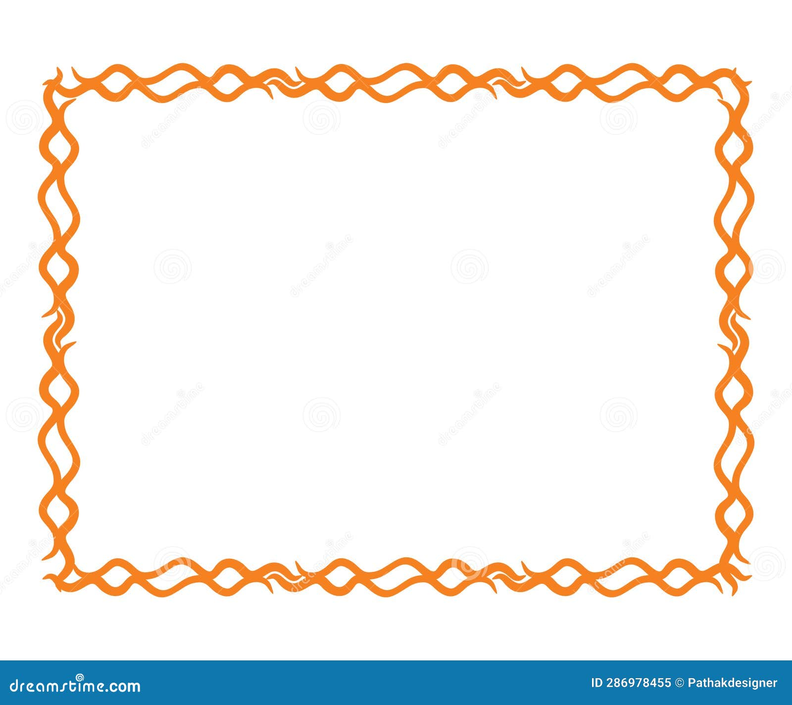 Abstract Artistic Creative Orange Border Stock Illustration ...