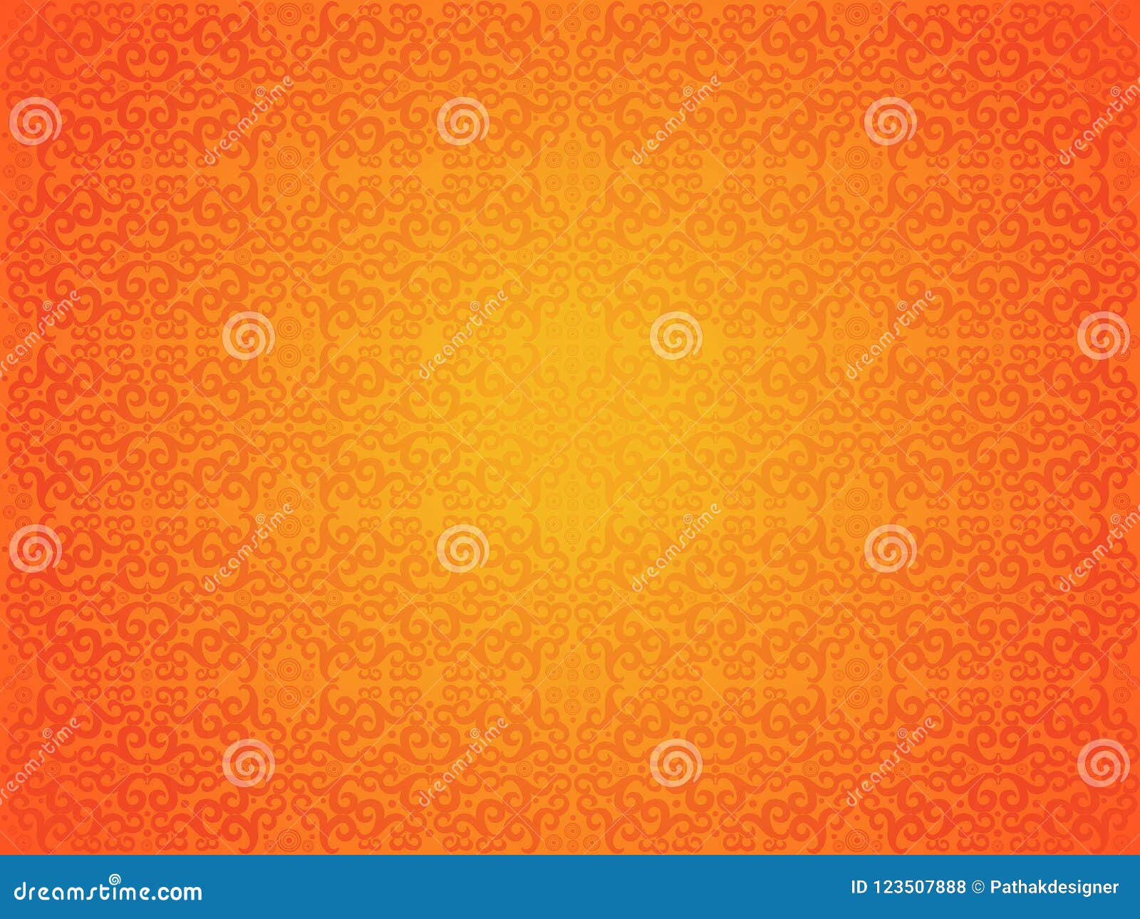 Abstract Artistic Creative Orange Seamless Pattern Stock Vector ...