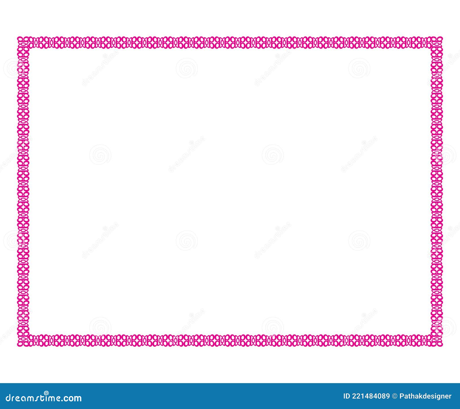Abstract Artistic Creative Pink Floral Border Stock Vector ...
