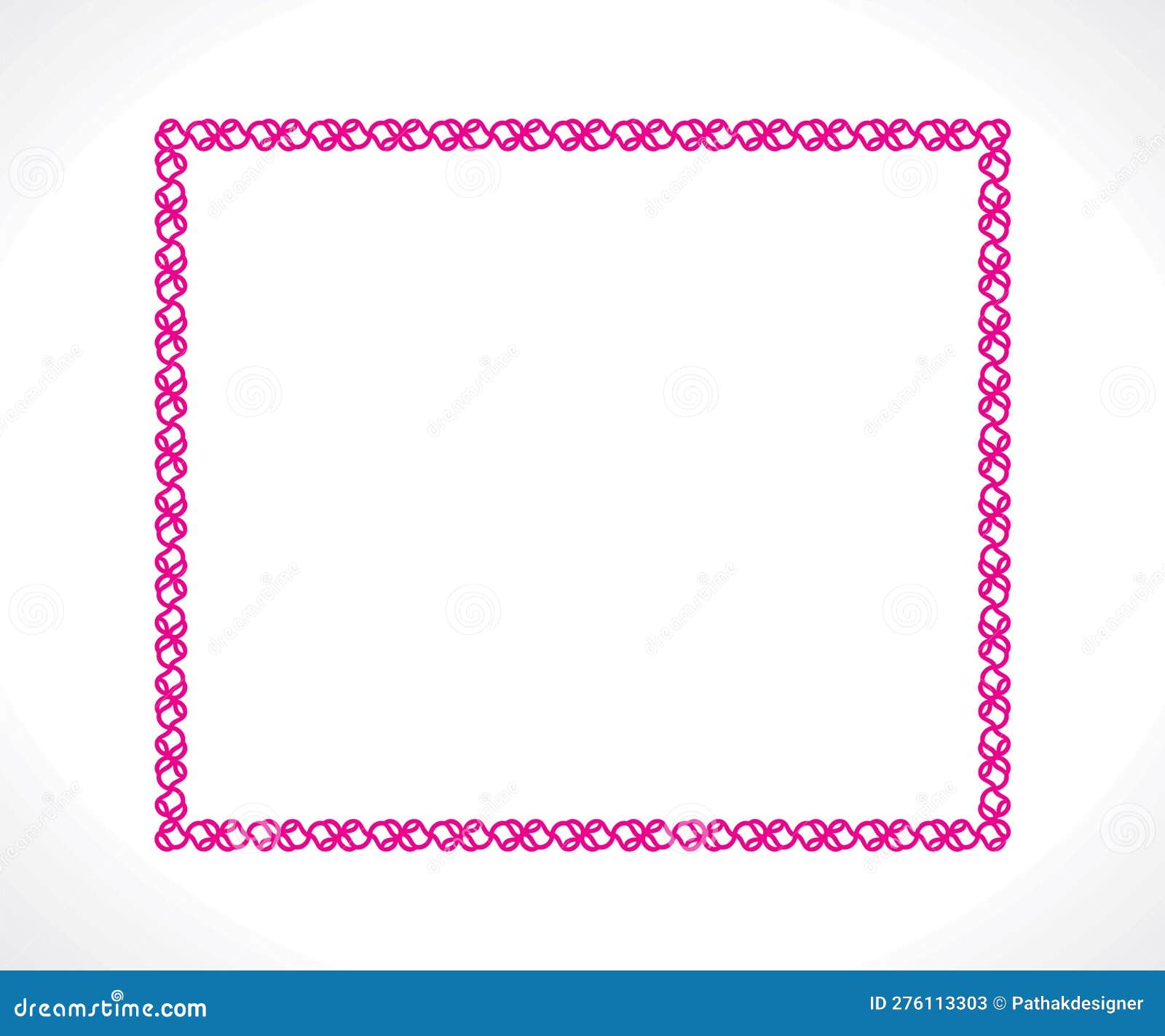 Abstract Artistic Creative Pink Floral Border Stock Vector ...