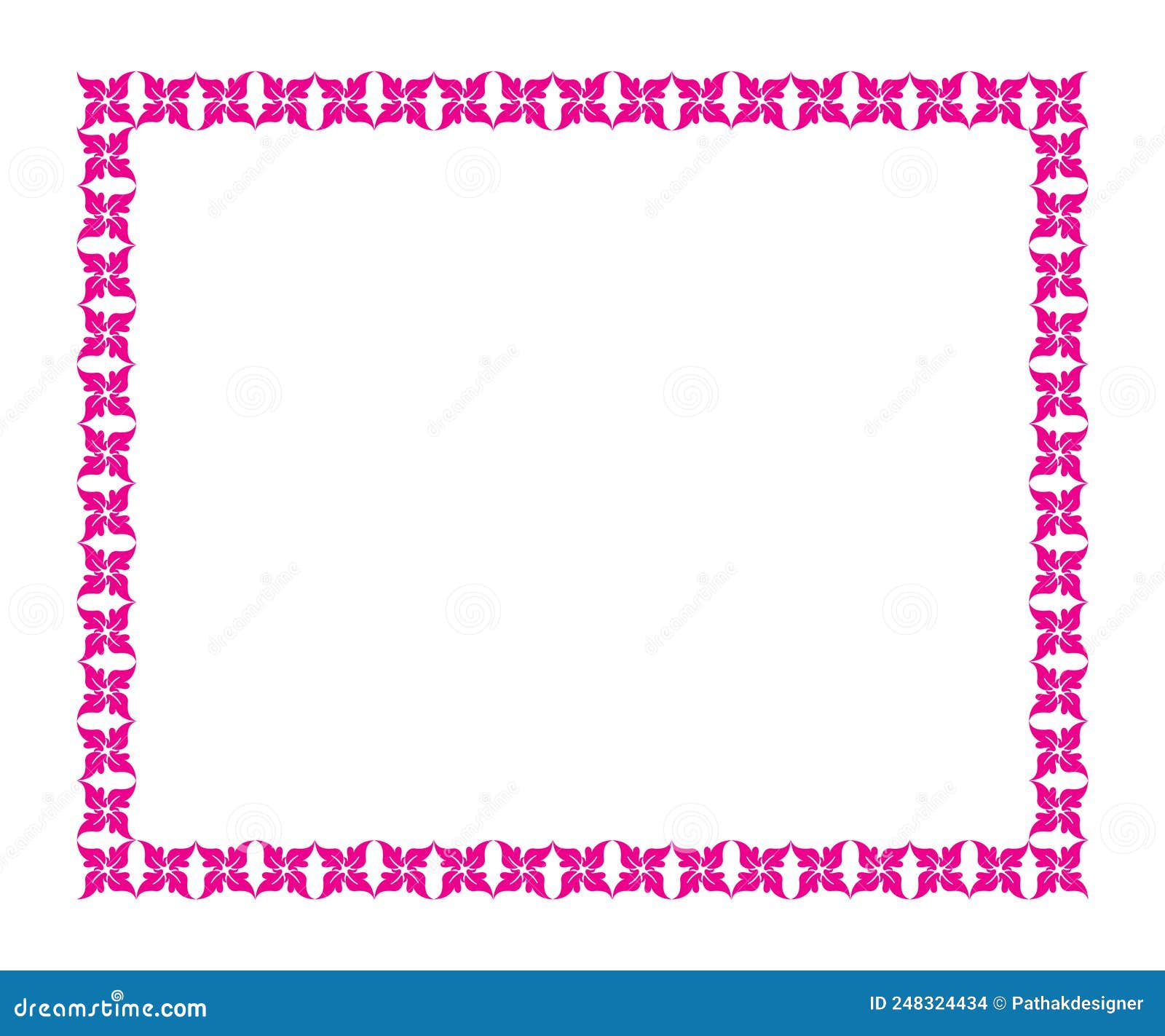 Abstract Artistic Creative Pink Leaf Border Stock Vector - Illustration ...