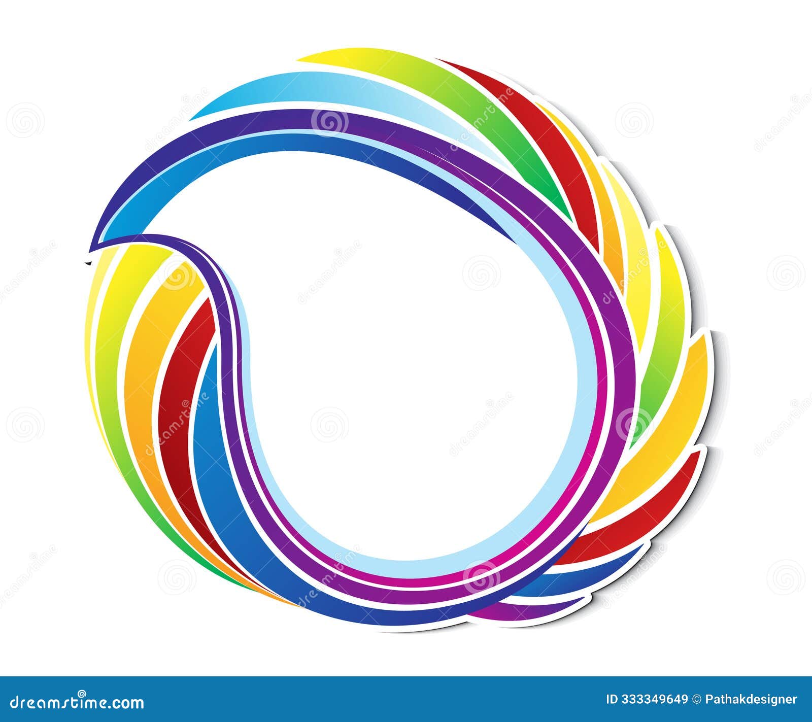 Abstract Artistic Creative Rainbow Shape Stock Illustration ...