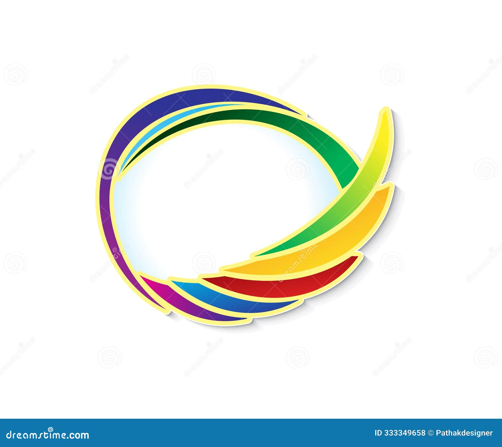 Abstract Artistic Creative Rainbow Shape Stock Illustration ...