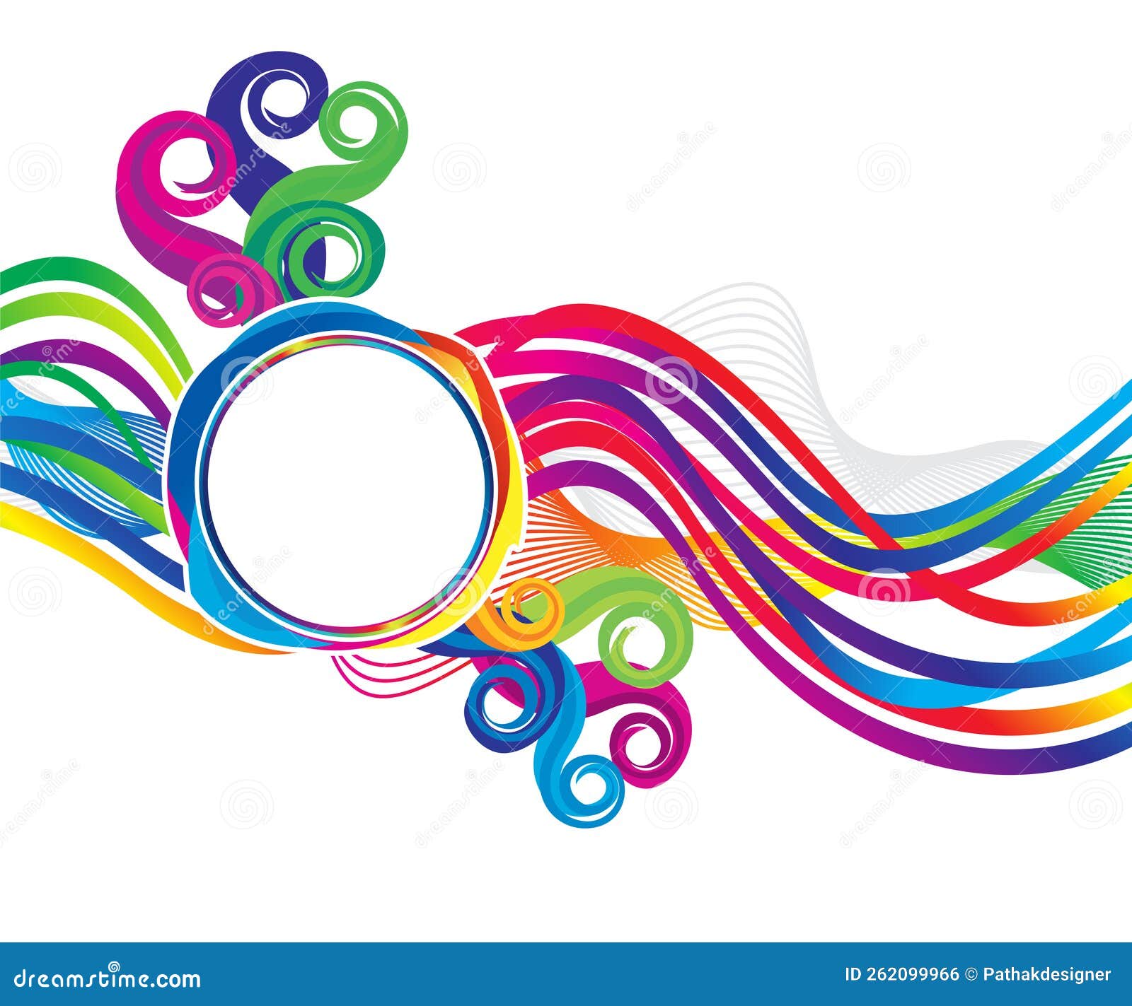 Abstract Artistic Creative Rainbow Wave Background Stock Vector ...