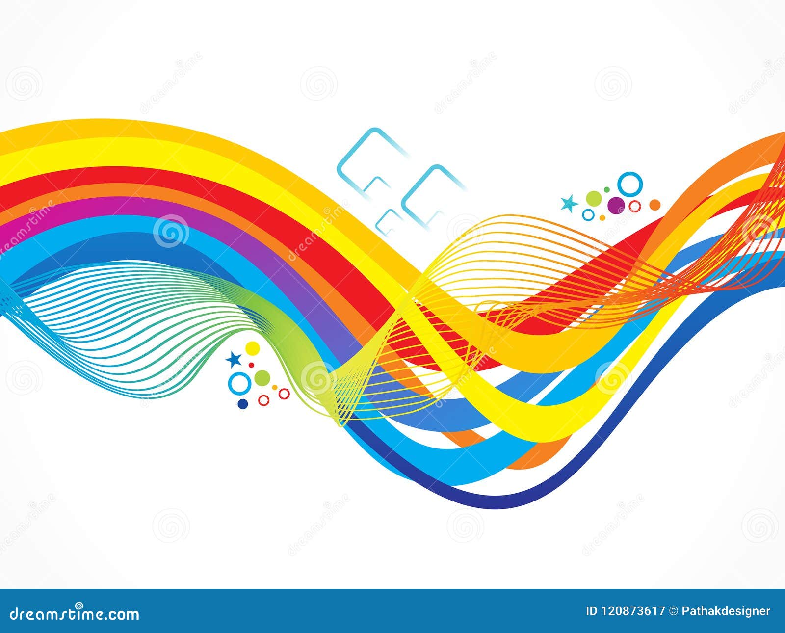 Abstract Artistic Creative Rainbow Wave Stock Vector - Illustration of ...