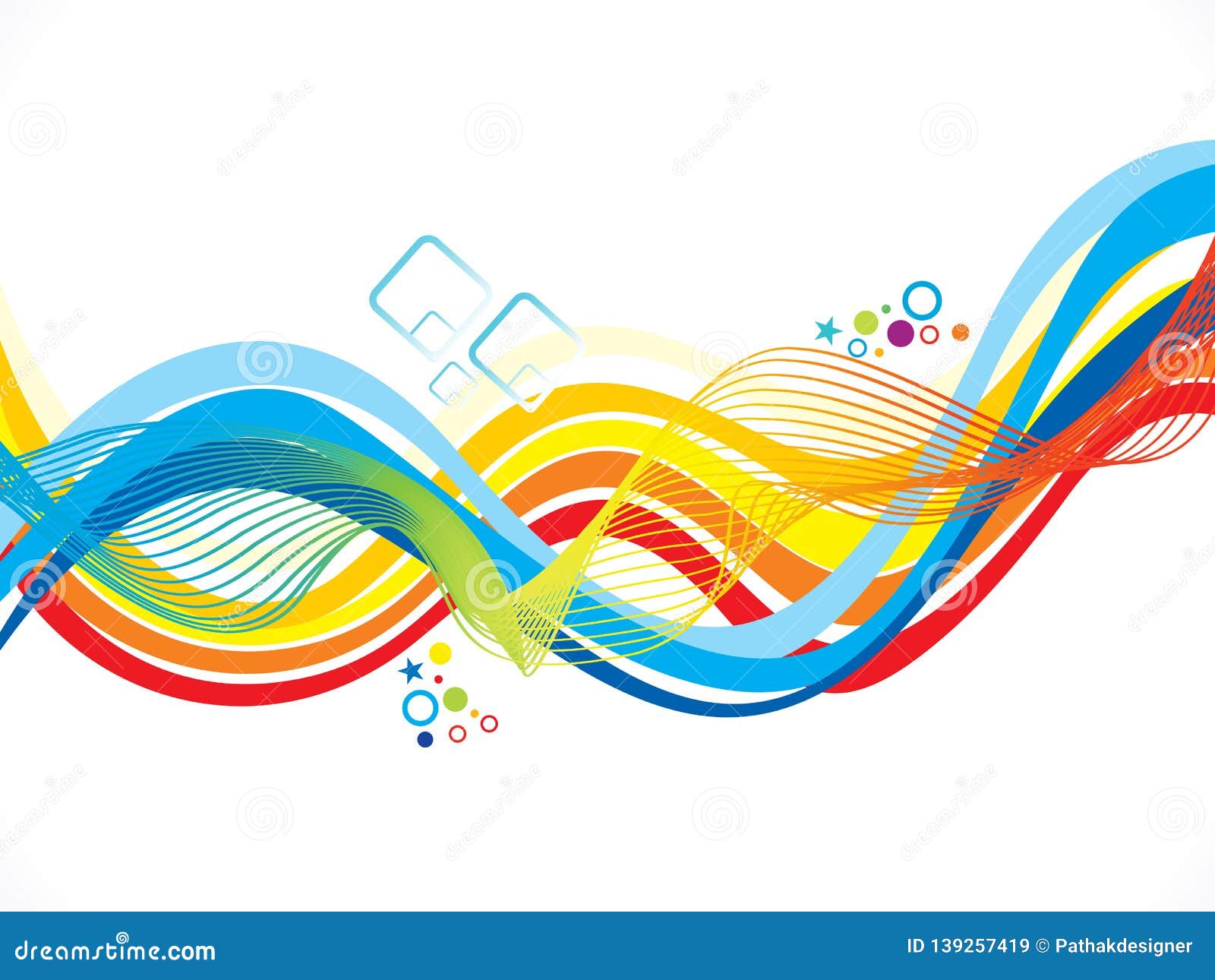 Abstract Artistic Creative Rainbow Wave Stock Vector - Illustration of ...