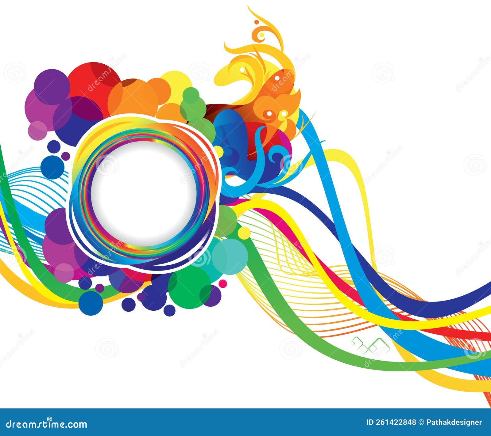 Abstract Artistic Creative Rainbow Wave Stock Vector - Illustration of ...