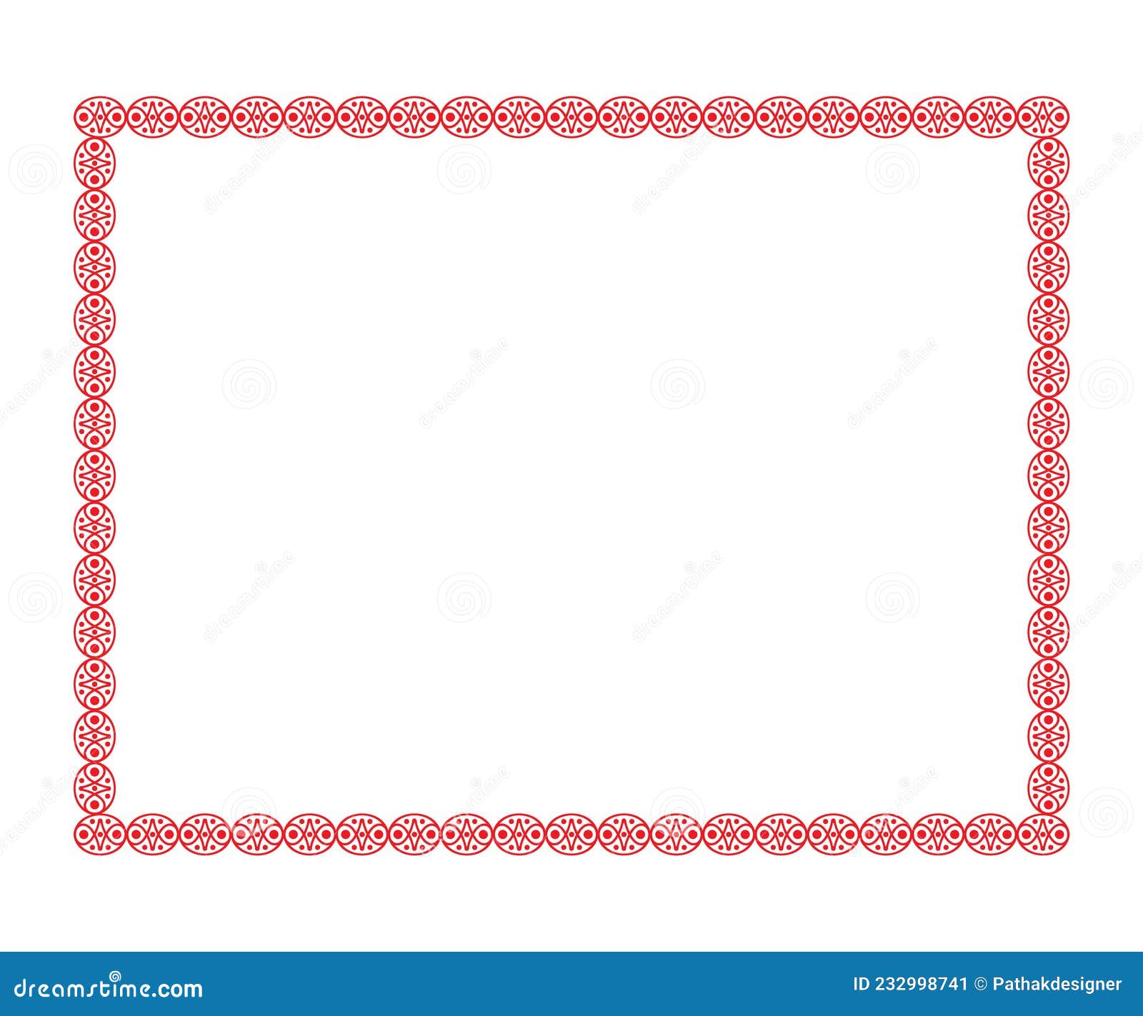 Abstract Artistic Creative Red Floral Border Stock Vector ...