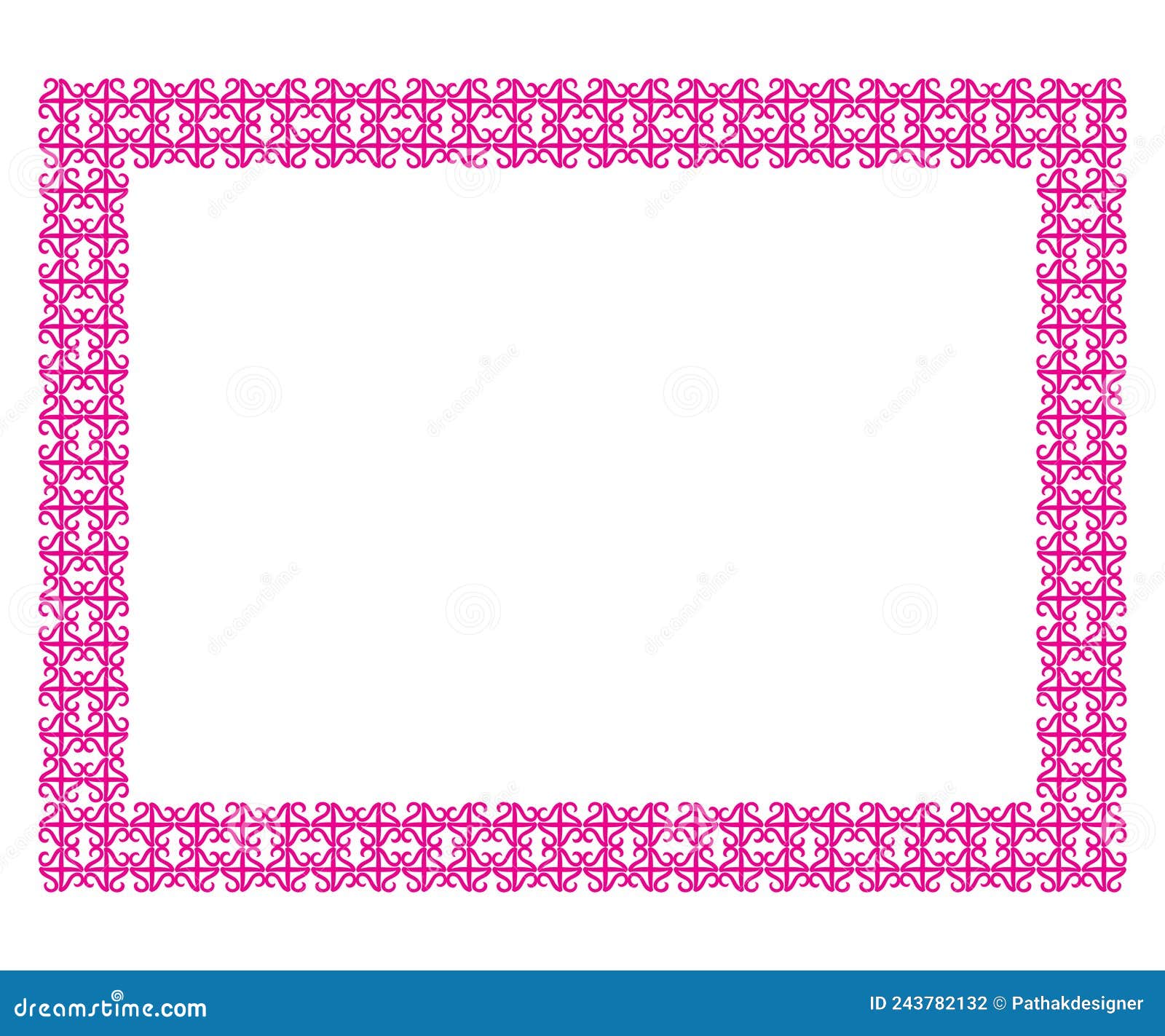 Abstract Artistic Creative Red Floral Border Stock Vector ...