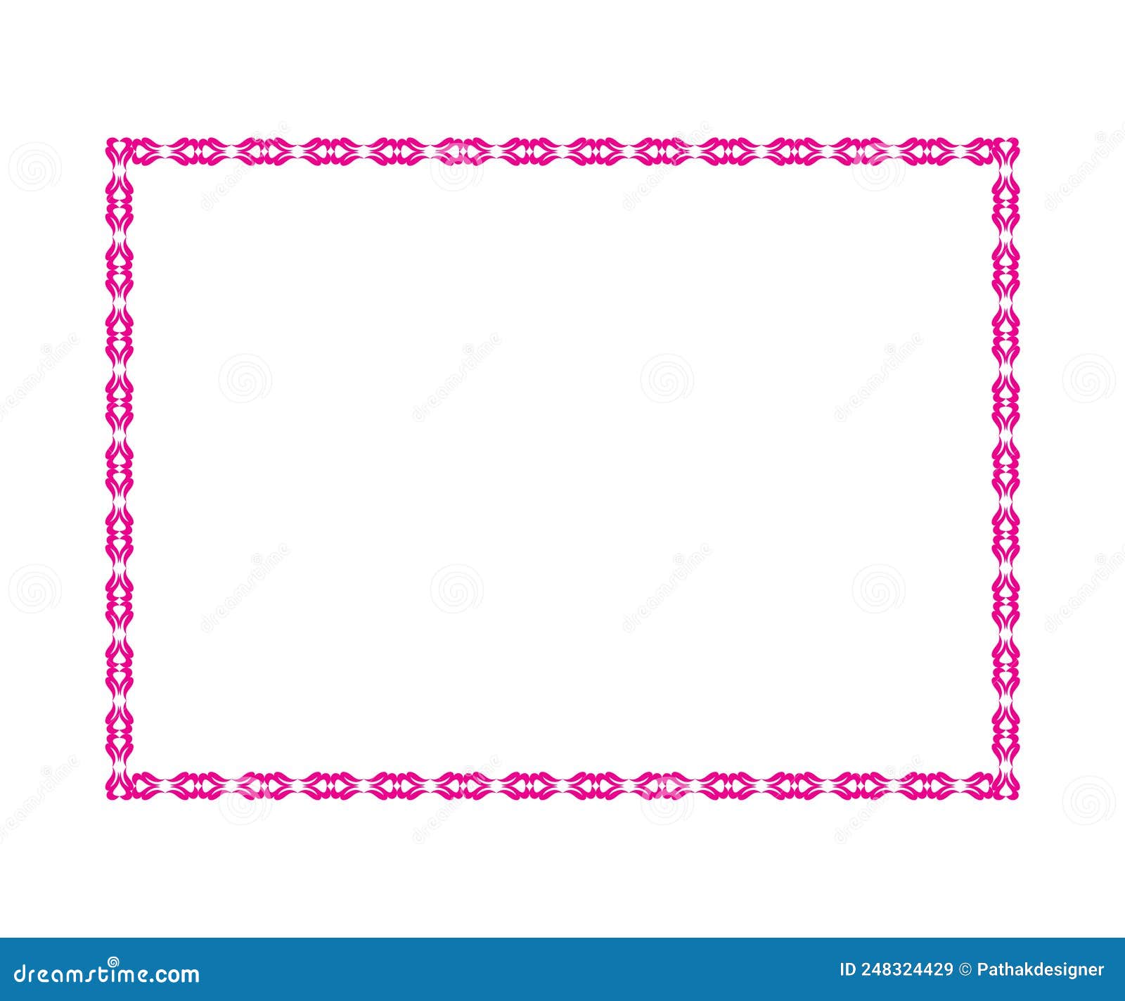 Abstract Artistic Creative Red Floral Border Stock Vector ...