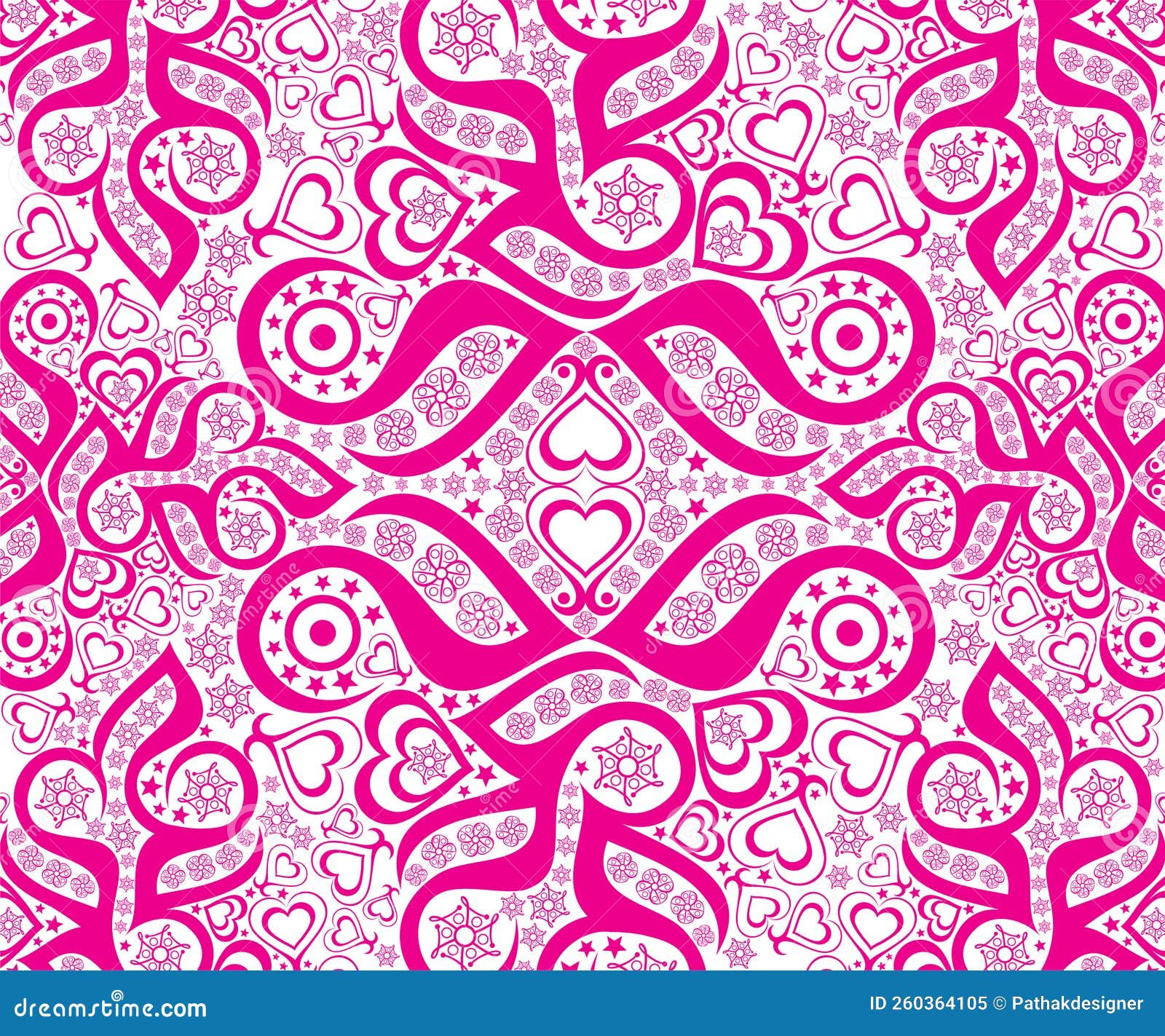 Abstract Artistic Creative Red Floral Seamless Pattern Stock Vector ...