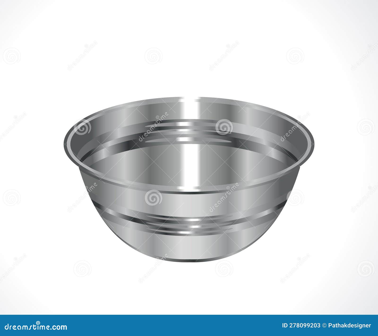 Abstract Artistic Creative Shiny Steel Bowl Stock Vector - Illustration ...