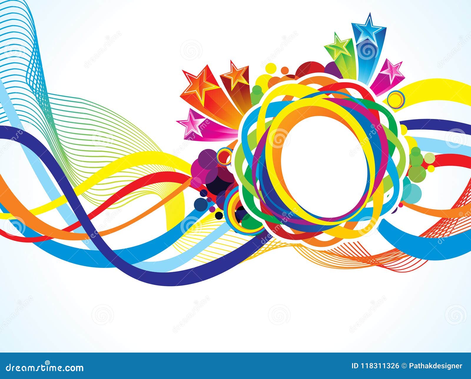 Abstract Artistic Creative Spectrum Wave Explode Stock Vector ...