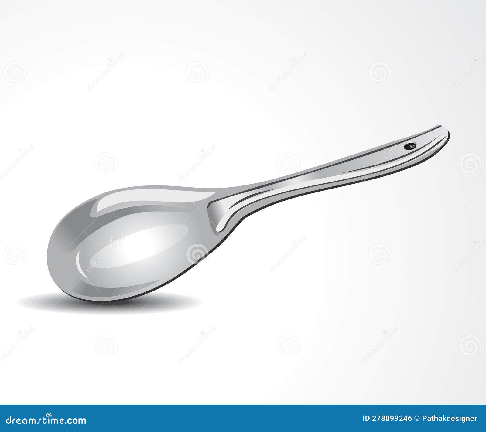 Abstract Artistic Creative Steel Fry Spoon Stock Vector - Illustration ...