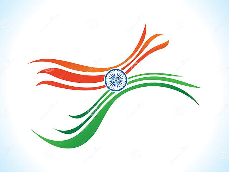 Abstract Artistic Creative Tri Color Wave Stock Vector - Illustration ...