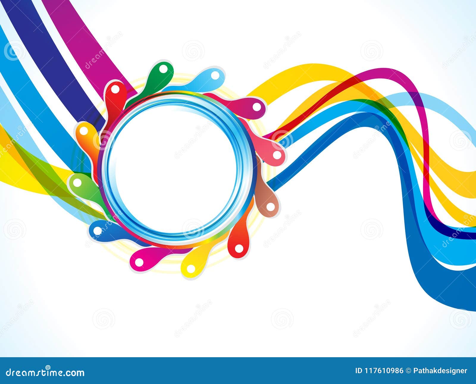 Abstract Artistic Creative Artistic Wave Explode Stock Vector ...