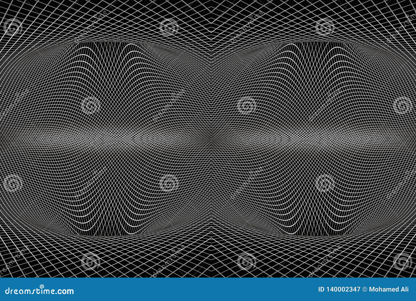 Abstract Artistic 3d Illustration of Unique Curve Model of Space ...