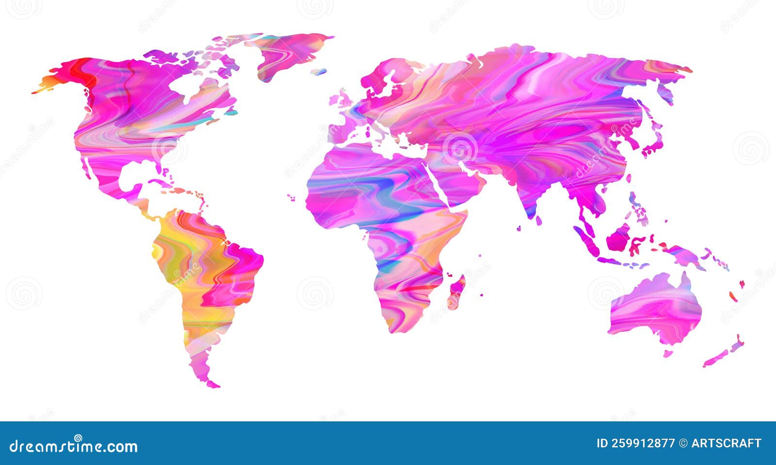 Abstract Artistic Design of World Map Stock Image - Image of planet ...