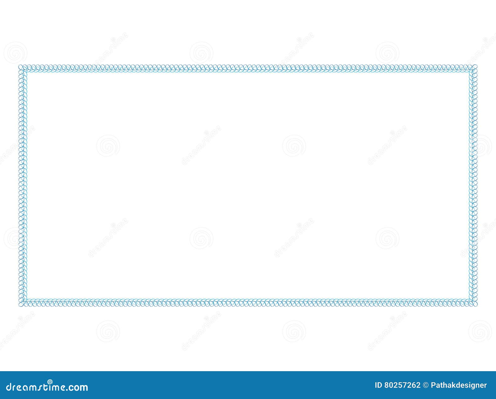 Abstract Artistic Detailed Blue Border Stock Vector - Illustration of ...