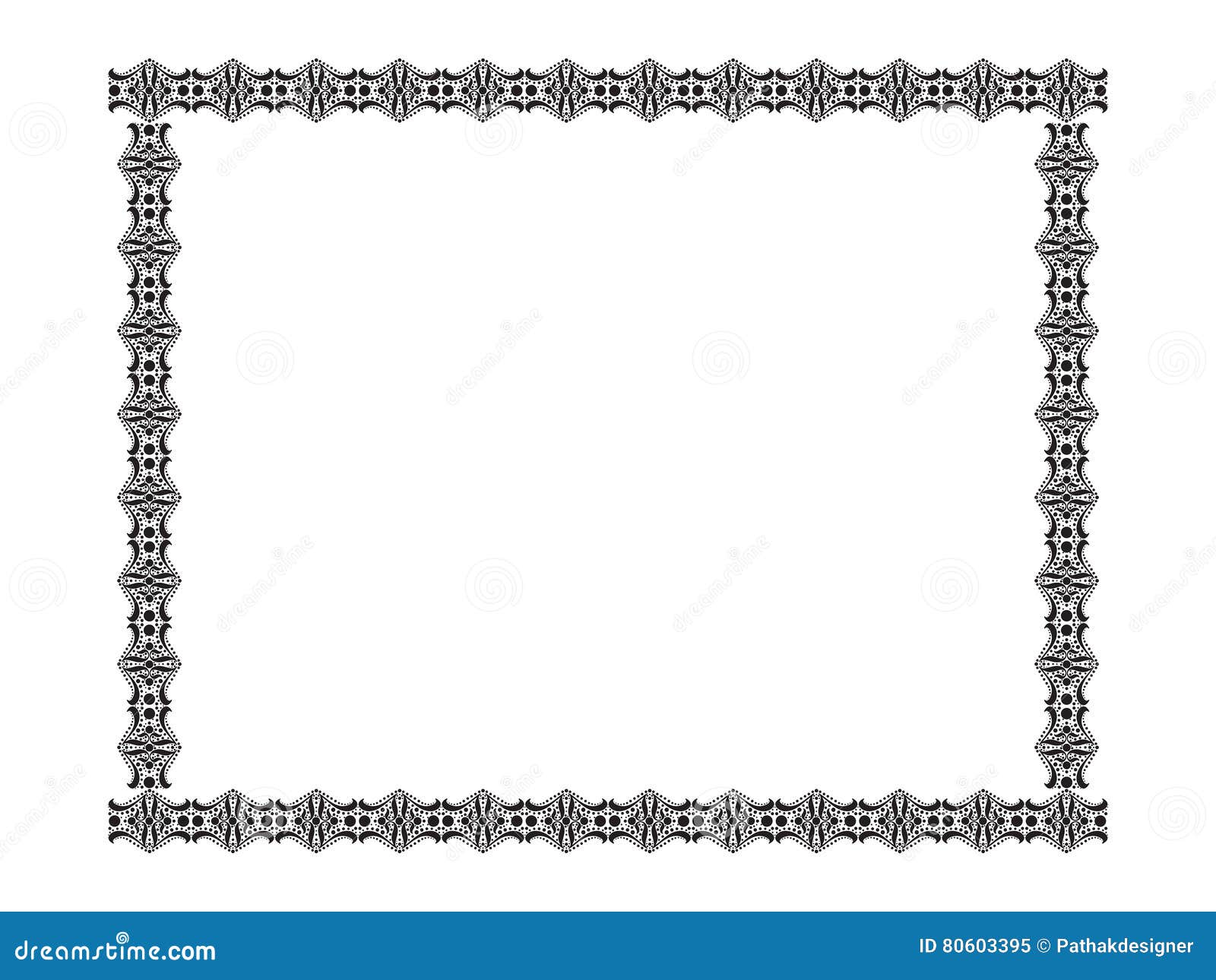 Abstract Artistic Detailed Border Stock Vector - Illustration of ...