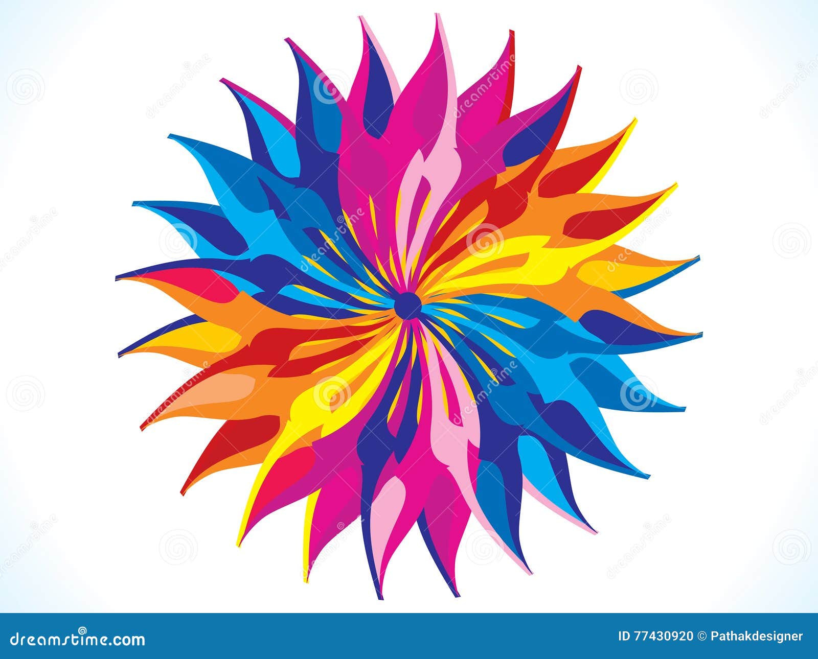 Abstract Artistic Detailed Rainbow Circle Stock Vector - Illustration ...