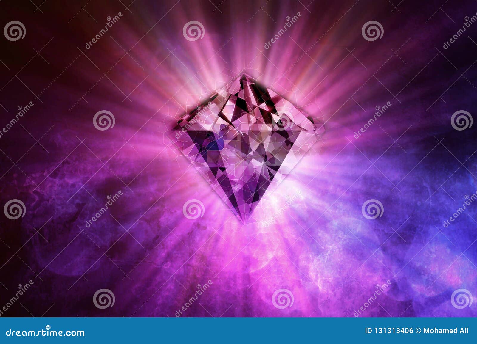 Abstract Artistic Diamond about To Explode into Outer Space Stock Photo ...