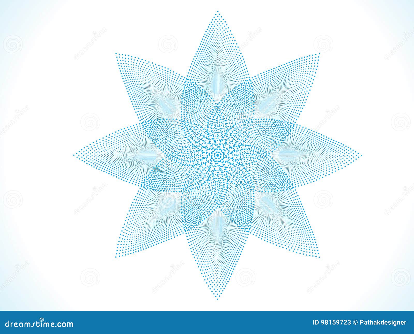Abstract Artistic Dotted Flower Stock Vector - Illustration of design ...