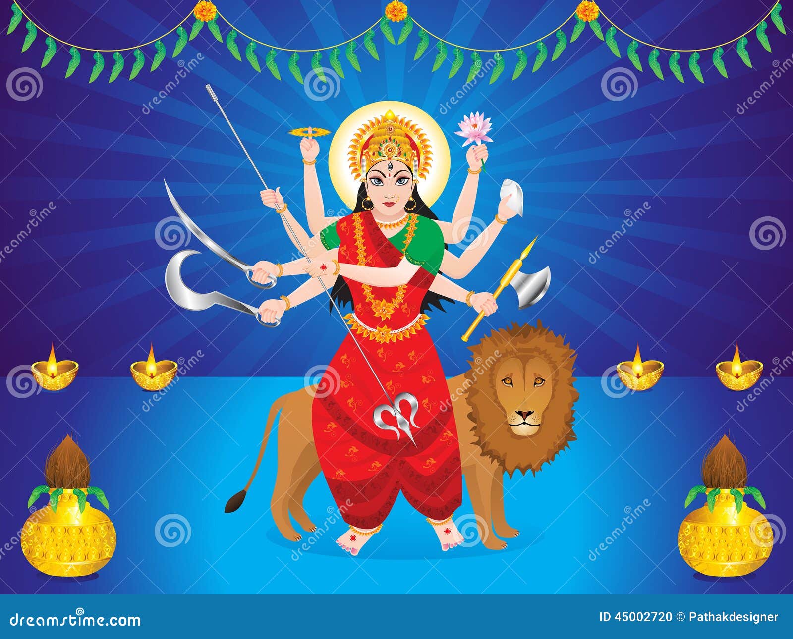 Abstract Artistic Durga Background Stock Vector - Illustration of devi ...