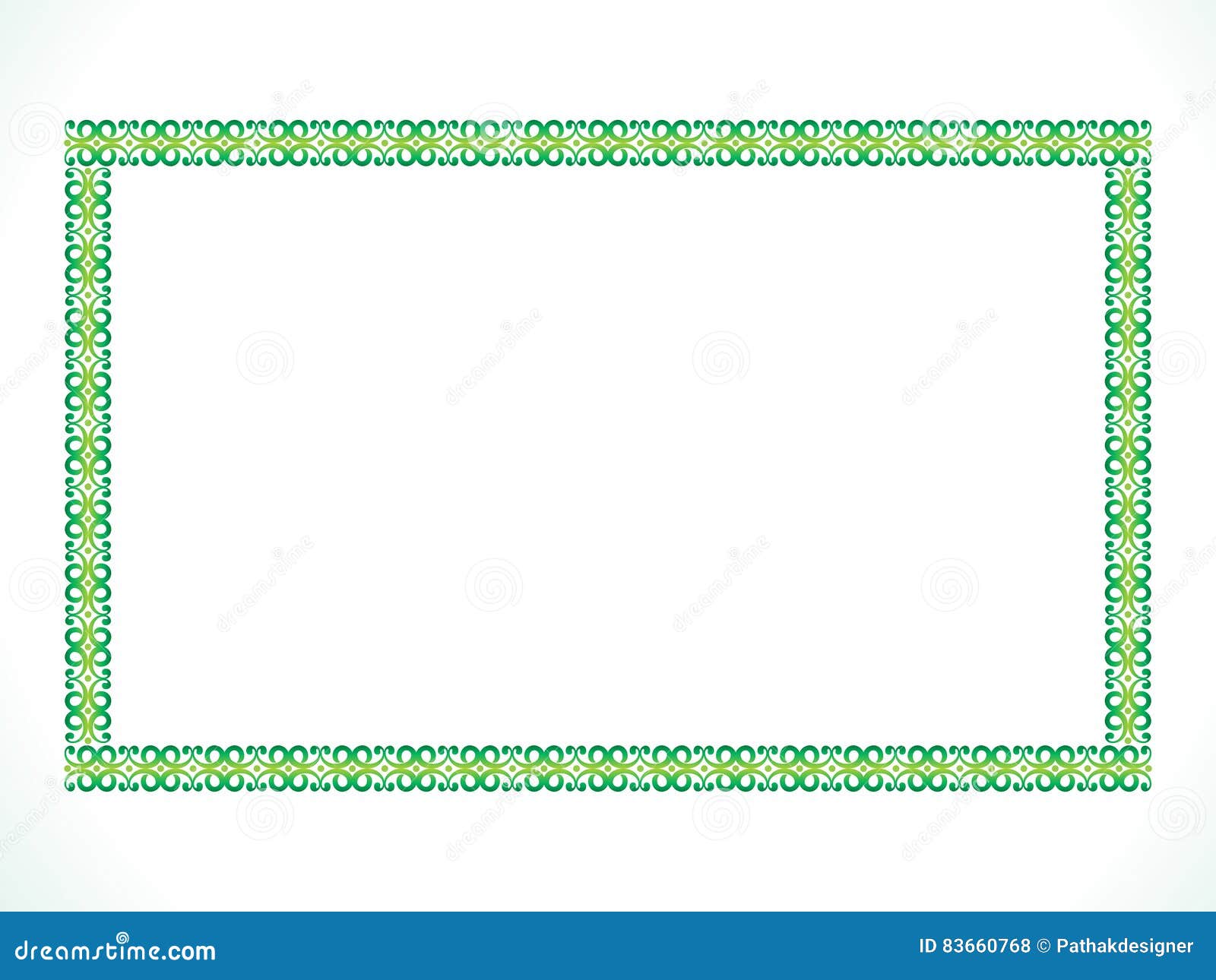 Abstract Artistic Green Border Stock Vector - Illustration of panel ...
