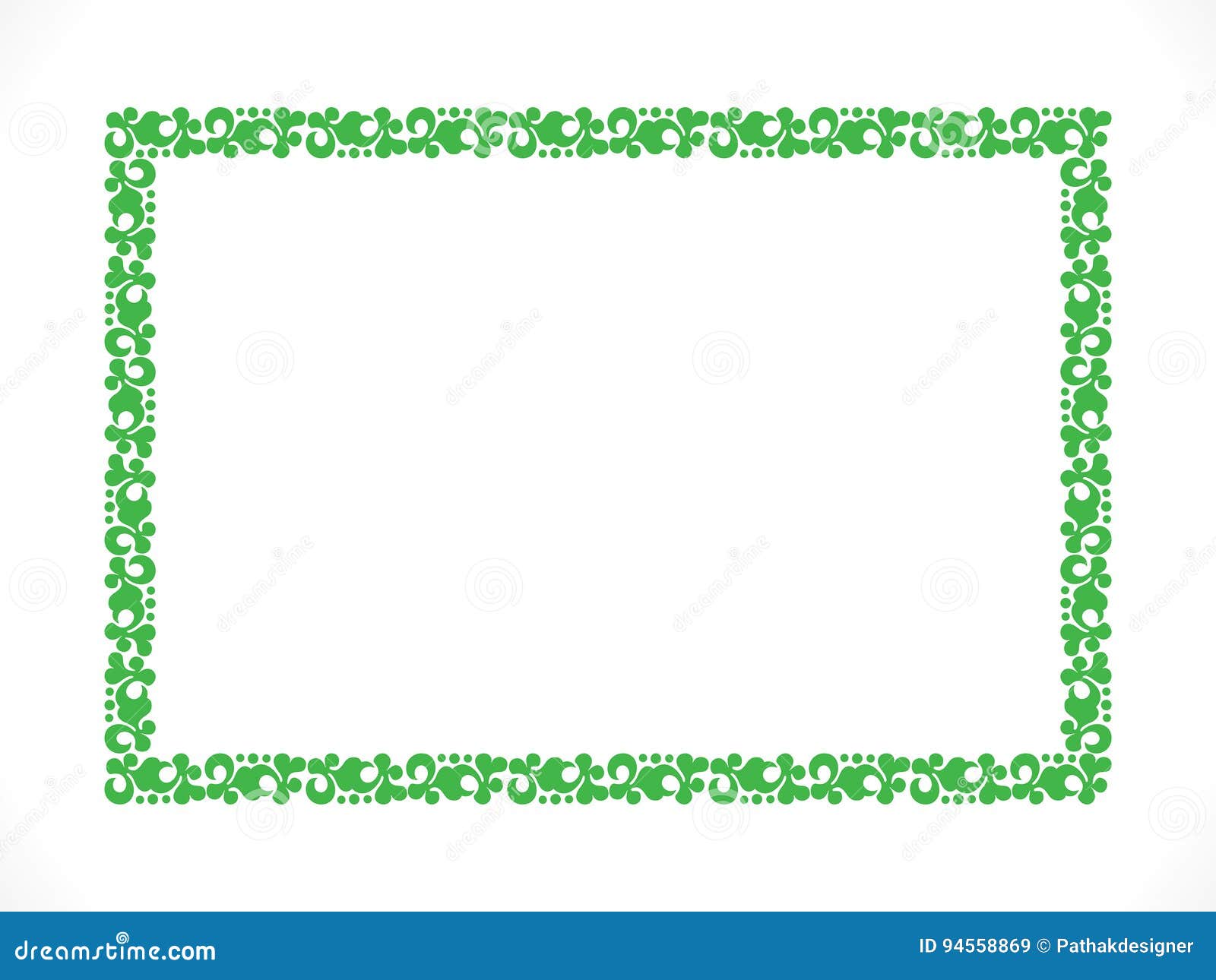 Abstract Artistic Green Border Stock Vector - Illustration of swirl ...