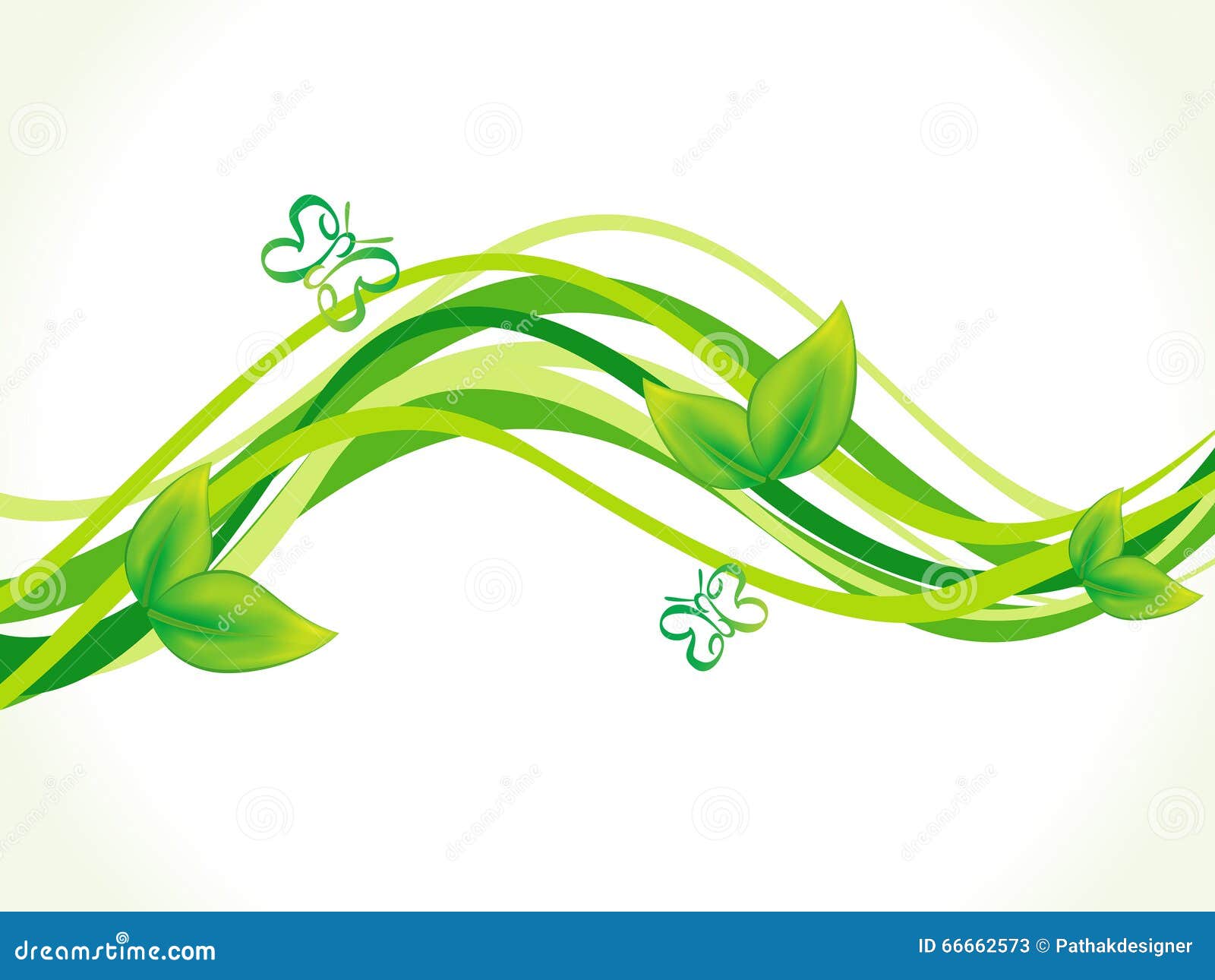 Abstract Artistic Green Eco Wave Stock Vector - Illustration of concept ...