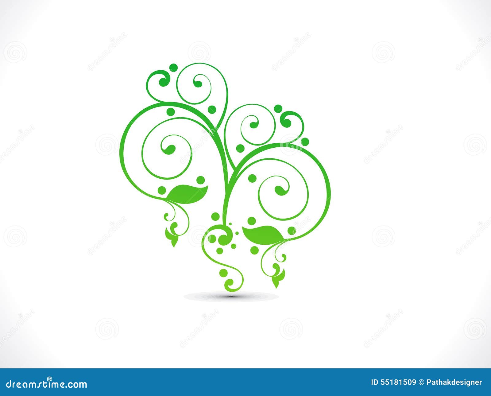Abstract Artistic Green Floral Stock Vector - Illustration of floral ...