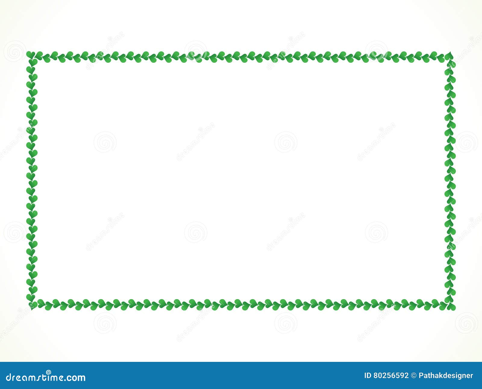 Abstract Artistic Green Heart Border Stock Vector - Illustration of ...