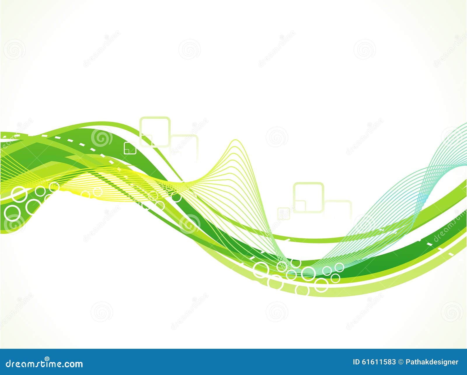 Abstract Artistic Green Wave Background Stock Vector - Illustration of ...