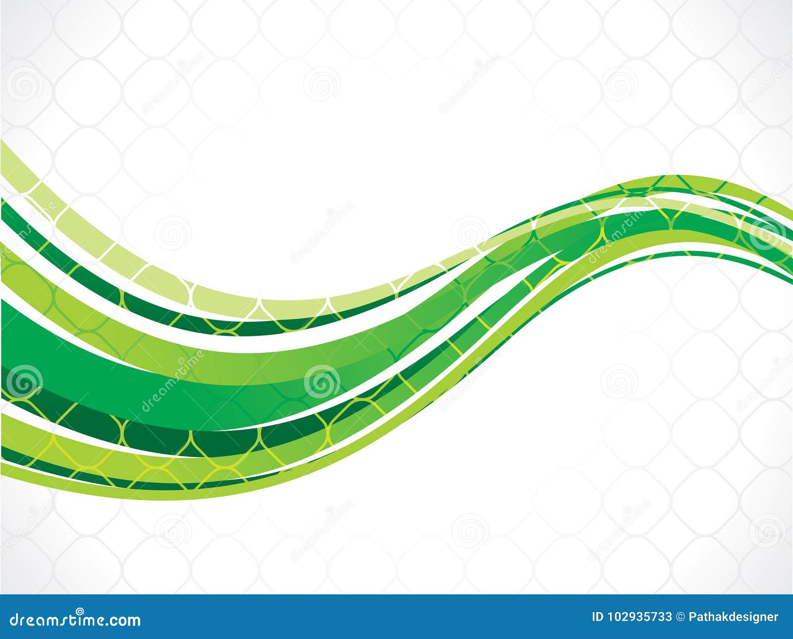 Abstract Artistic Green Wave Stock Vector - Illustration of decorative ...