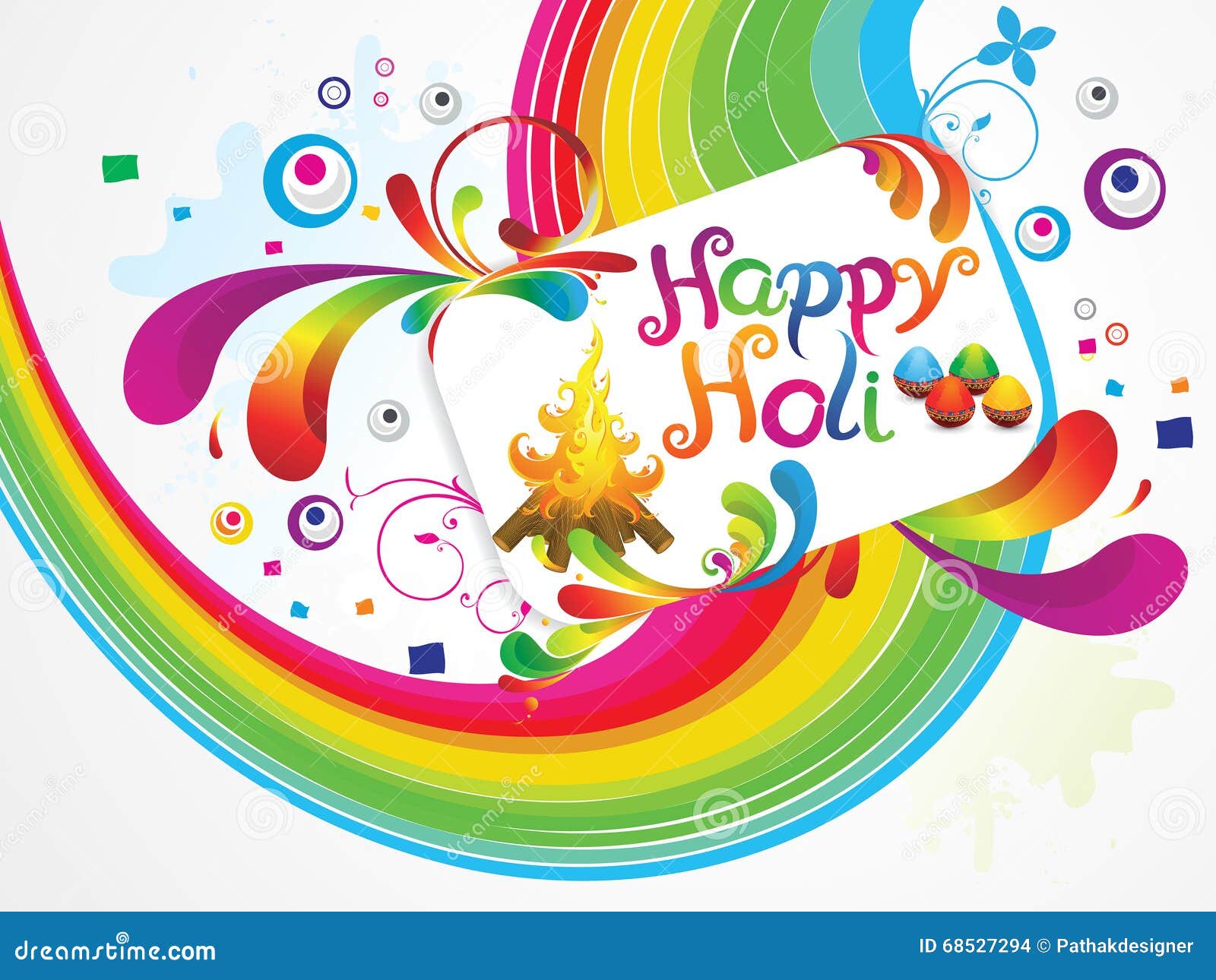 Abstract Artistic Happy Holi Background Stock Vector - Illustration of ...