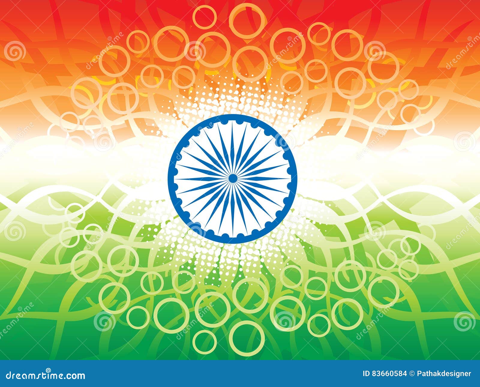 Abstract Artistic Indian Flag Background Stock Vector - Illustration of ...