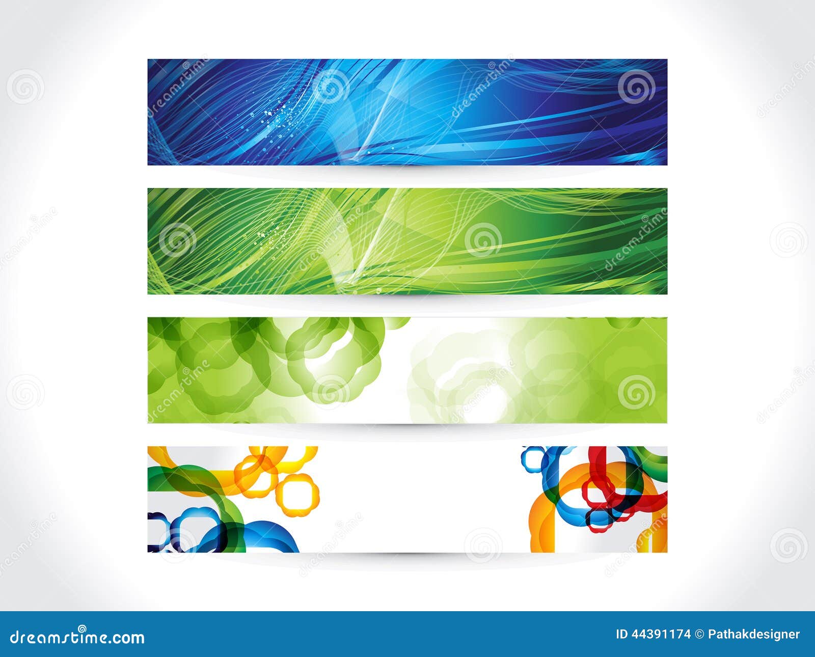 Abstract Artistic Multiple Colorful Banner Stock Vector - Illustration ...