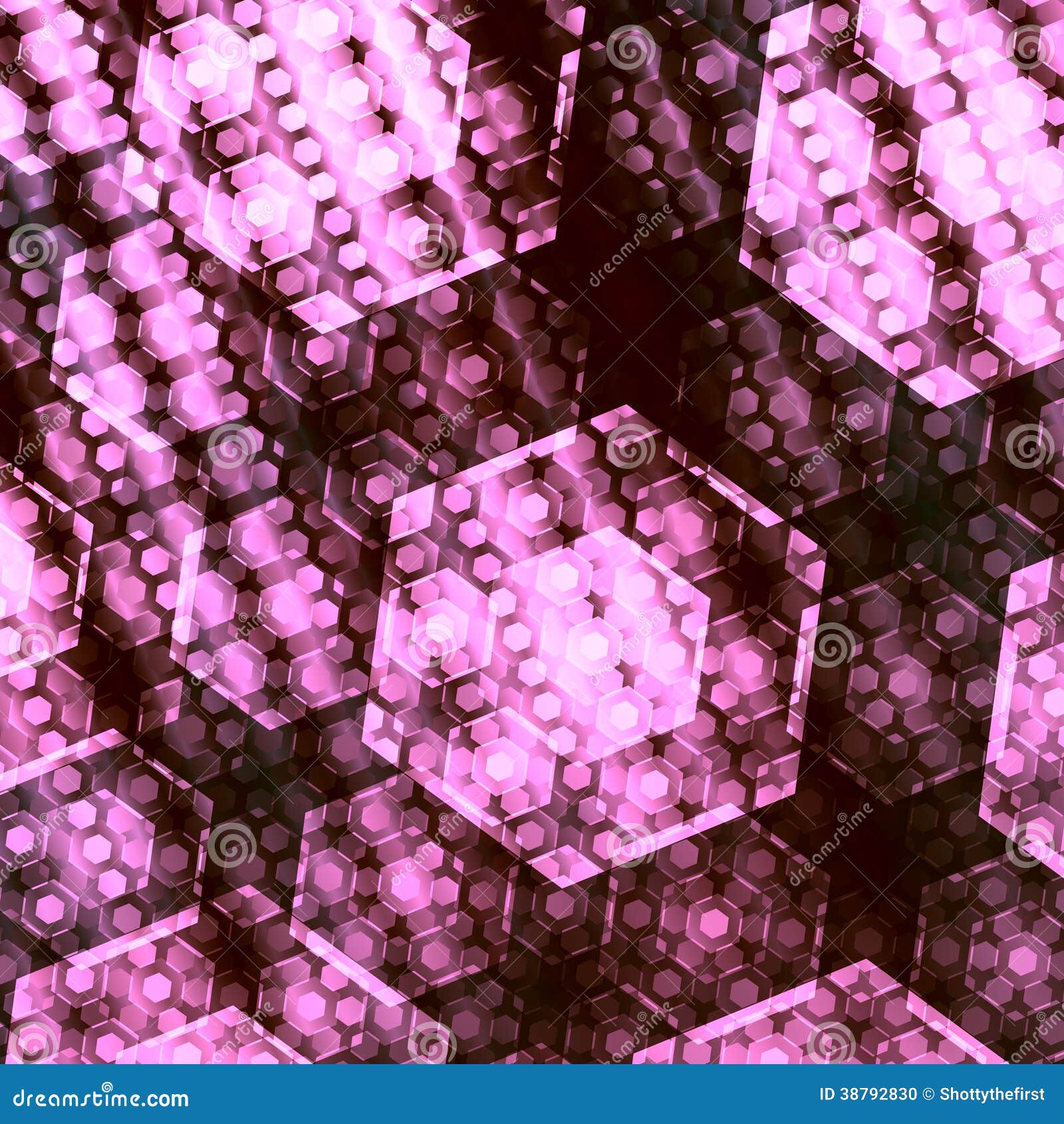 Abstract Artistic Overlapping Hexagon Layers Stock Illustration ...