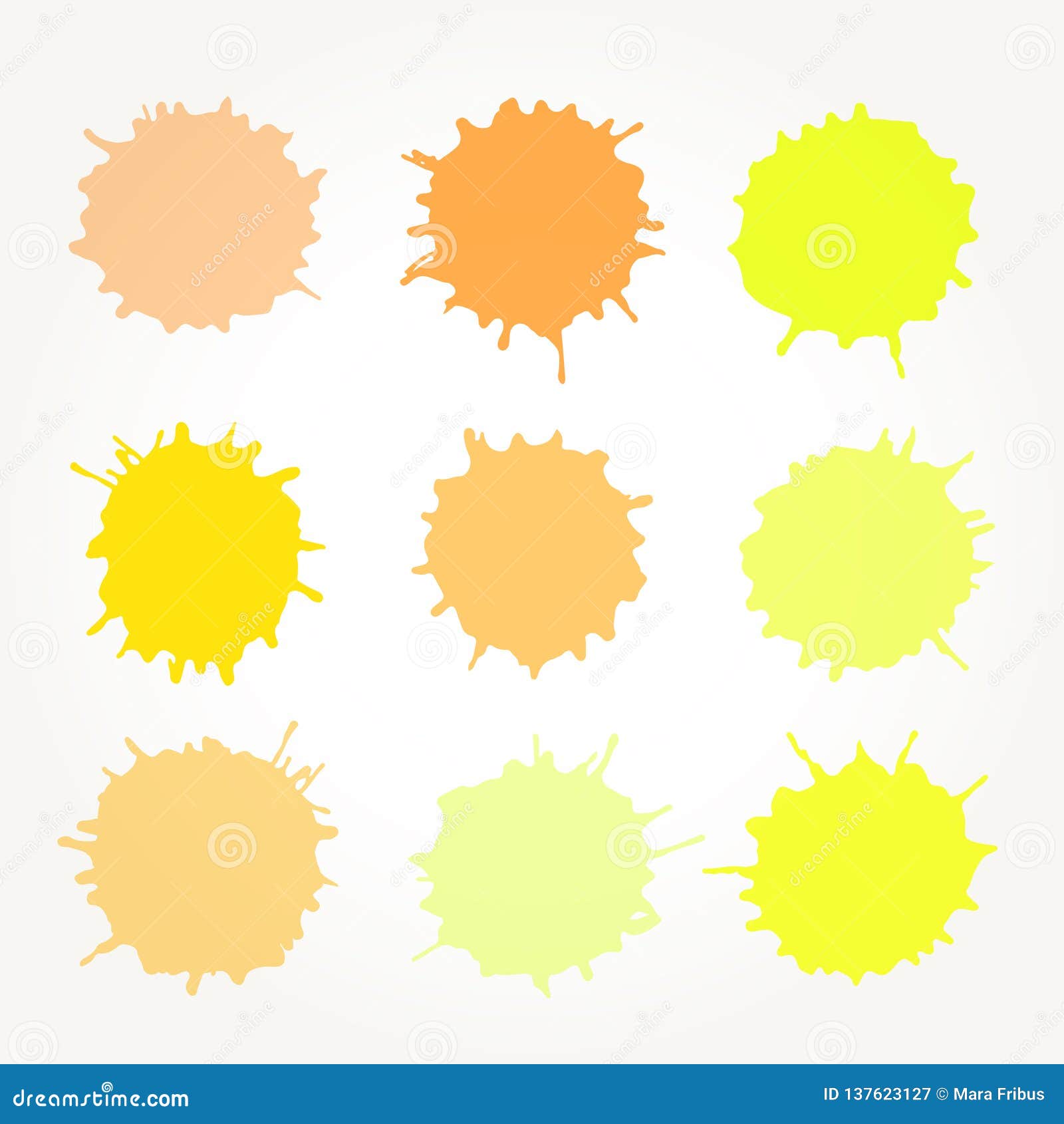 Abstract Artistic Paint Drops Stock Vector - Illustration of yellow ...
