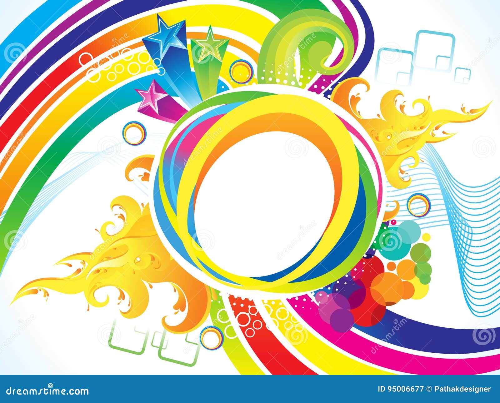 Abstract Artistic Rainbow Flame Explode Stock Vector - Illustration of ...