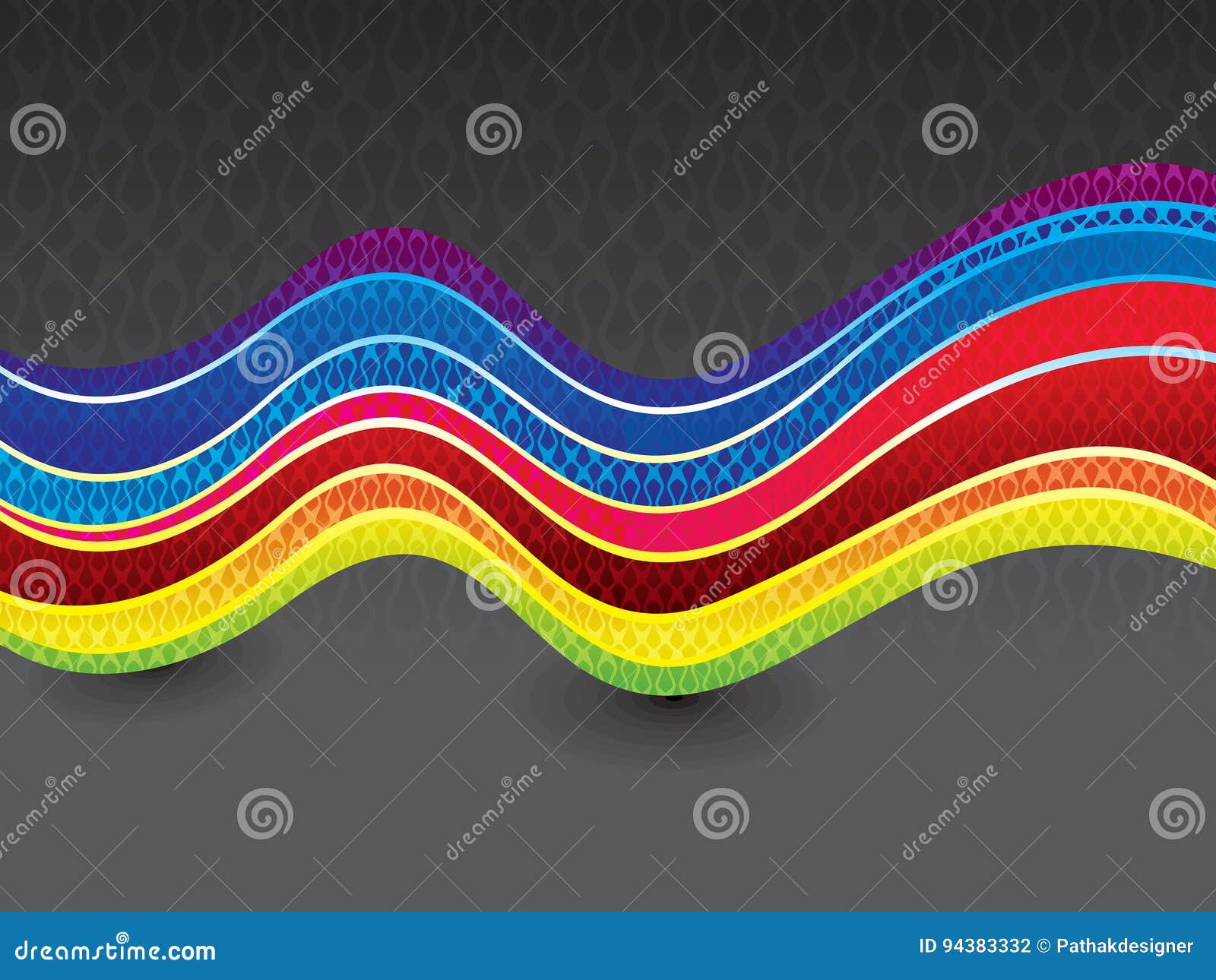 Abstract Artistic Rainbow Wave Stock Vector - Illustration of ...