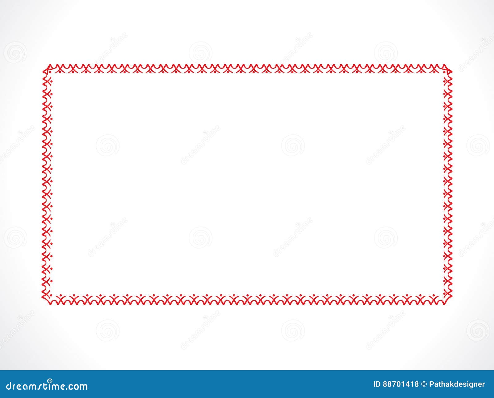 Abstract Artistic Red Floral Border Stock Vector - Illustration of ...