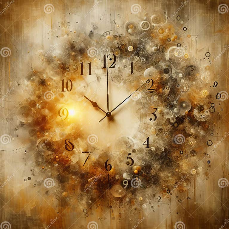 Abstract Artistic Representation of a Clock Stock Image - Image of ...